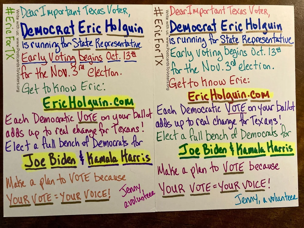 Postcard Examples — Markers For Democracy