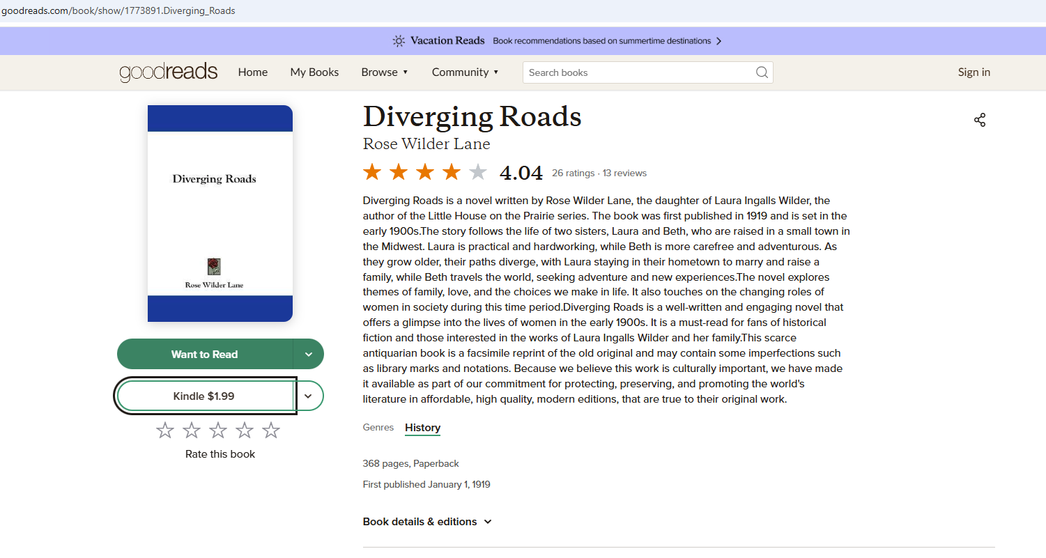 Book Review: Diverging Roads — Loki's Librarian