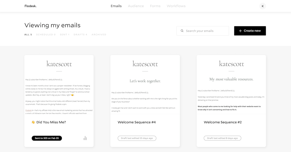 Everything You Need to Know About Flodesk Email Marketing — Kate Scott ...