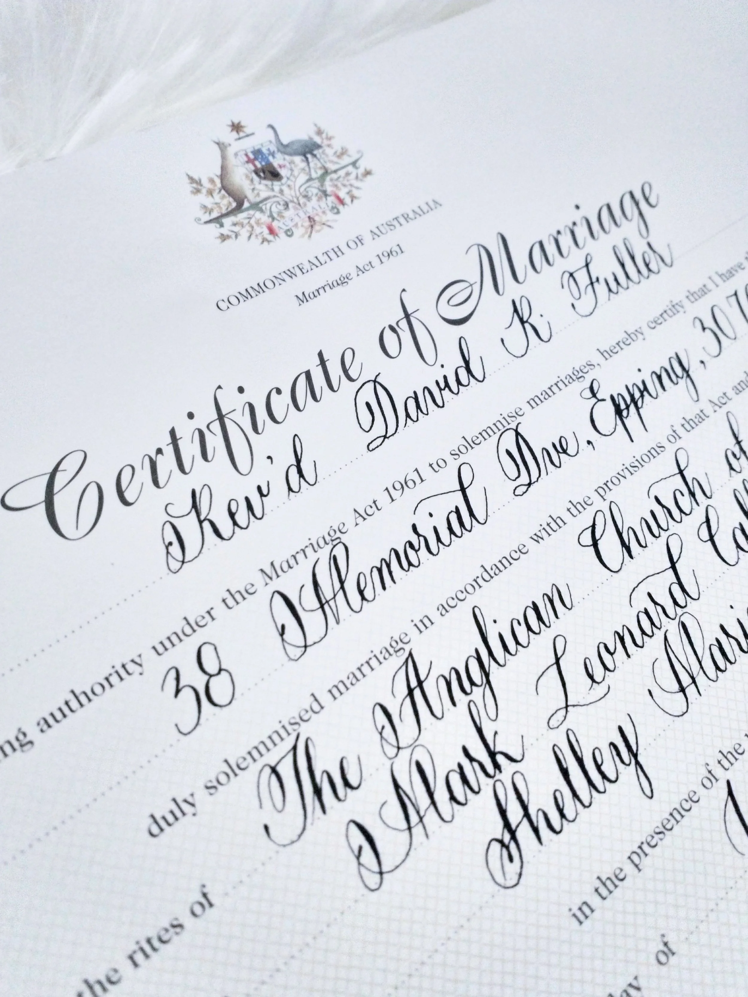 Melbourne Calligraphy Services | Melbourne Calligrapher & Stationery