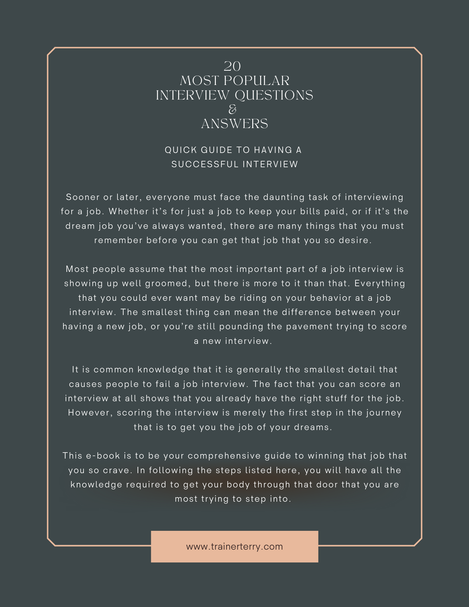 20 Popular Q&A — Trainer Terry