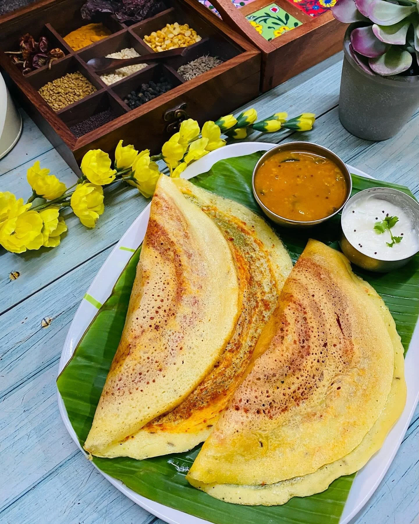 Mysore masala dosa with moong dal — Your Everyday Cook