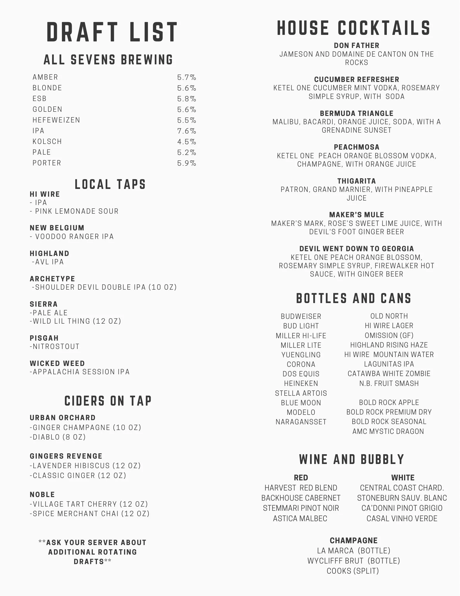 DrinkMenu — Menu