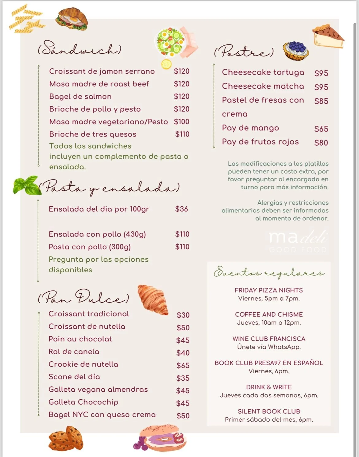 Menu Ma deli — Presa 97