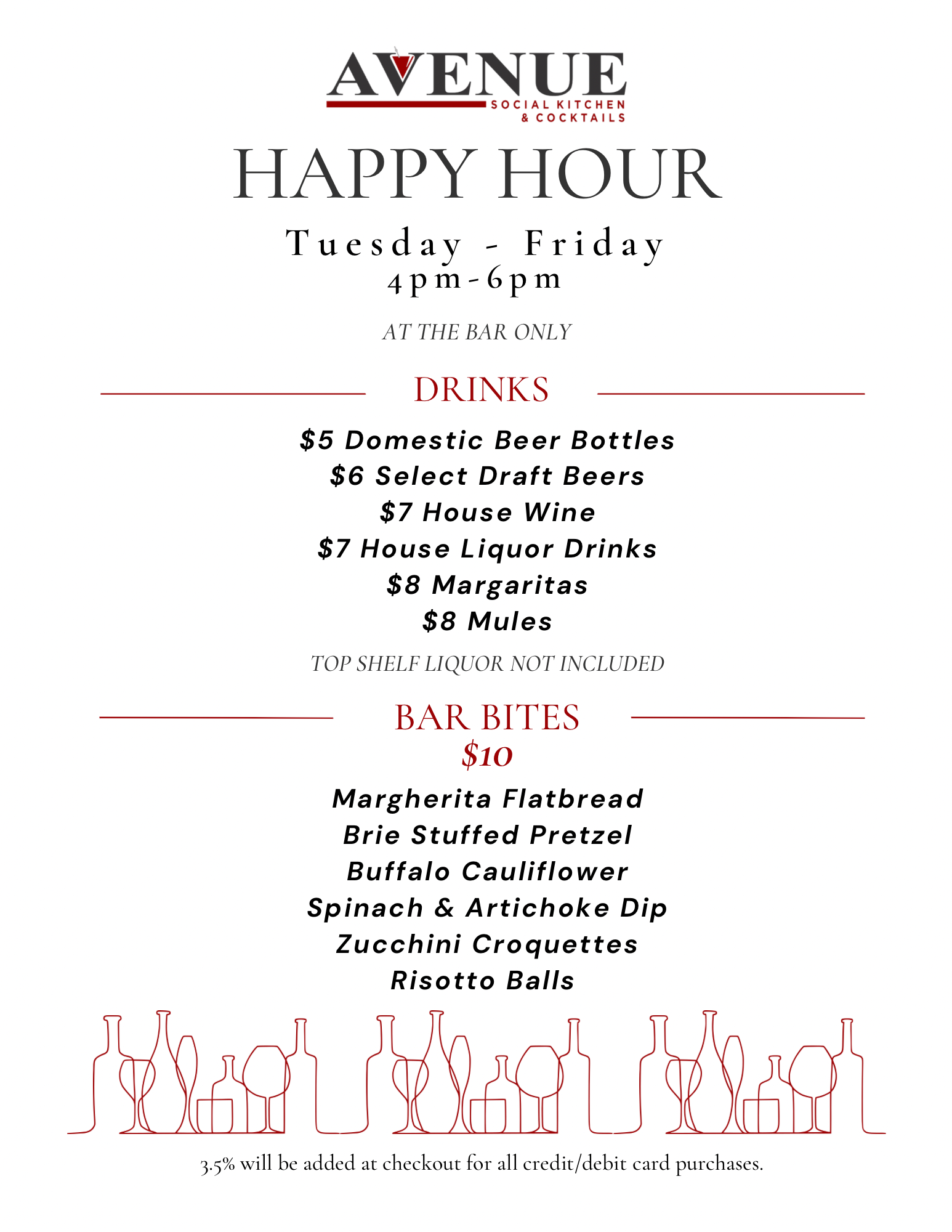 Dinner Menus — Avenue Social Kitchen & Cocktails