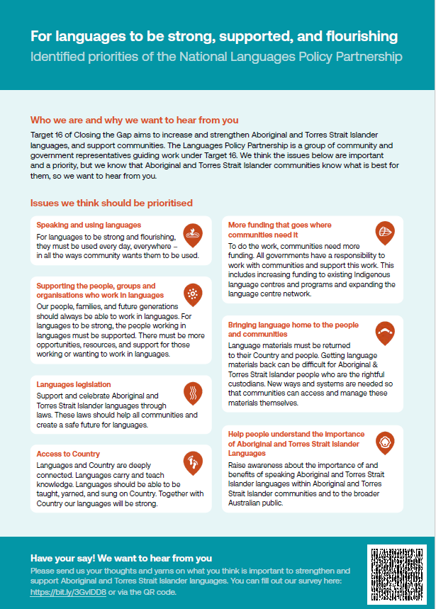 Languages Policy Partnership — First Languages Australia