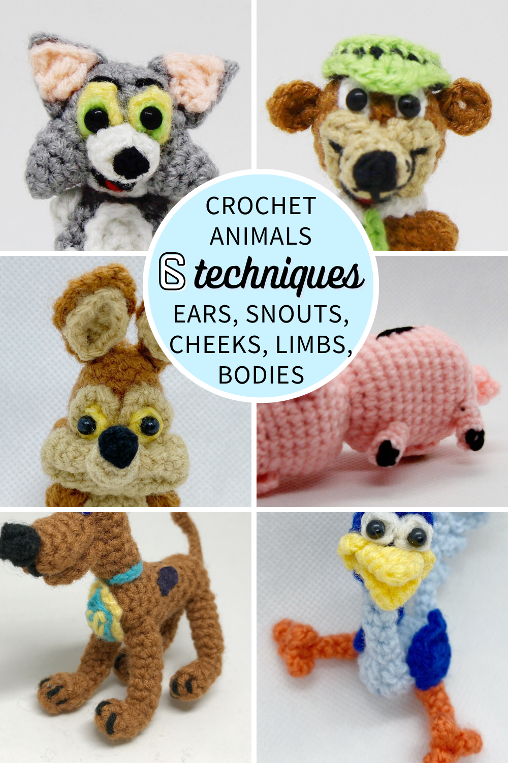 How to Crochet Animals: 6 Easy Beginner Techniques for Ears, Snouts ...