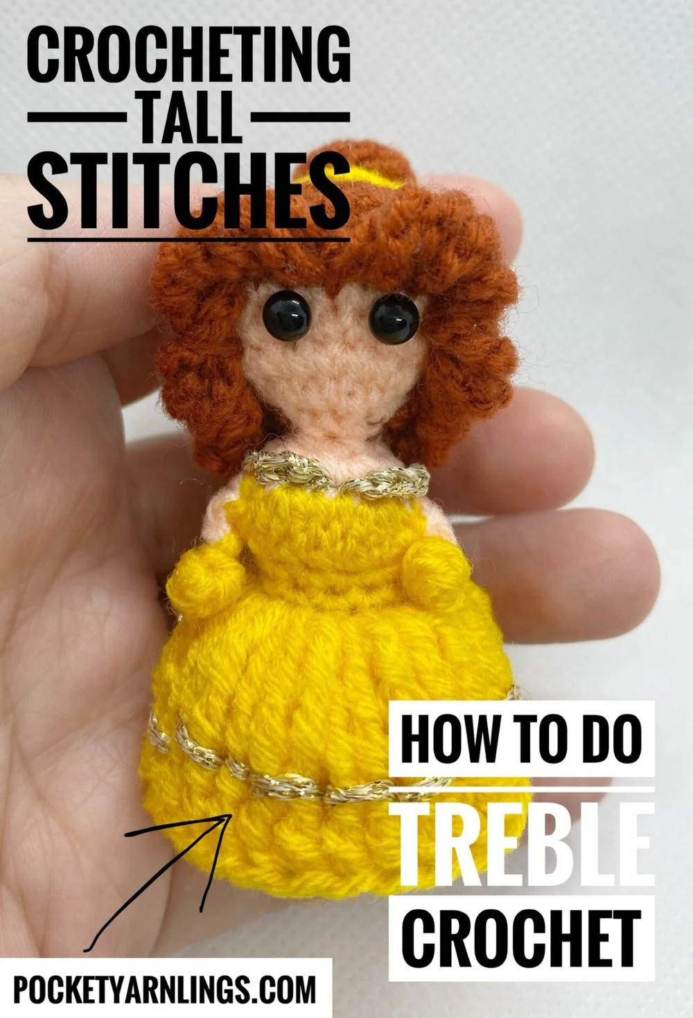 Crocheting Tall Stitches - how to do Treble Crochet — Pocket Yarnlings