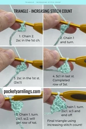6 Super Easy ways on How to Crochet a Triangle Pattern — Pocket ...
