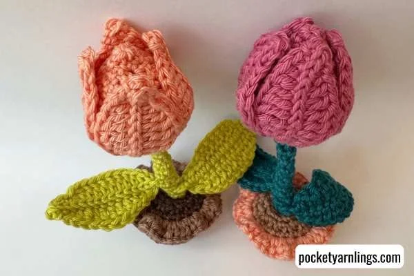 Free Crochet Tulip Flower Pattern — Pocket Yarnlings — Pocket Yarnlings