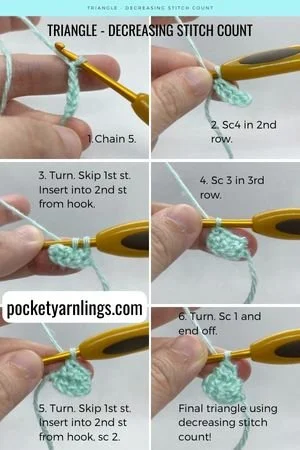 6 Super Easy ways on How to Crochet a Triangle Pattern — Pocket ...