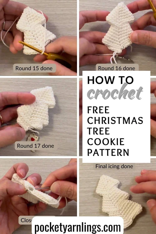 Free Crochet Christmas Tree Ornament Cookie Pattern — Pocket Yarnlings ...