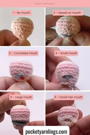 5 Creative Ways on How to Crochet Doll Faces — Pocket Yarnlings ...