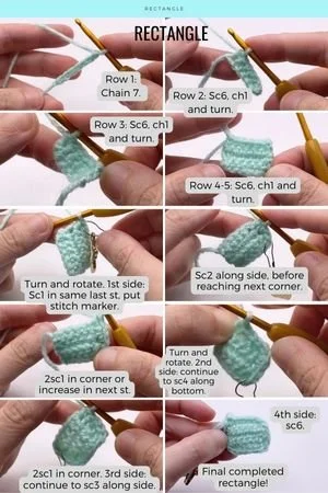 12 Actionable Techniques you need to know about How to Crochet a Rectangle — Pocket Yarnlings ...