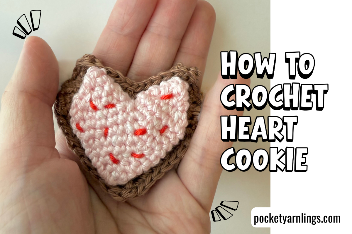 Crochet Heart Cookie Pattern (Free Valentine Biscuit Amigurumi Tutorial ...