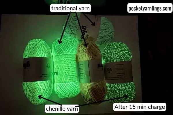 Glow in the Dark Yarn: A Fun Crochet Experiment with Bling Bling ...