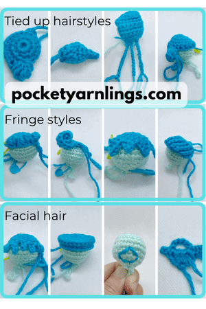 24 creative ways on How to Crochet Doll Amigurumi Hair — Pocket Yarnlings