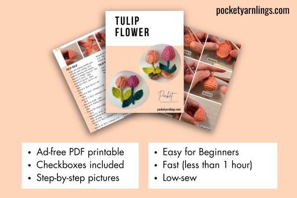 Free Crochet Tulip Flower Pattern — Pocket Yarnlings — Pocket Yarnlings