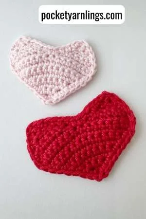 Free Crochet Flat Heart Pattern — Pocket Yarnlings — Pocket Yarnlings