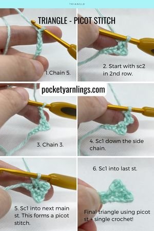 6 Super Easy ways on How to Crochet a Triangle Pattern — Pocket ...