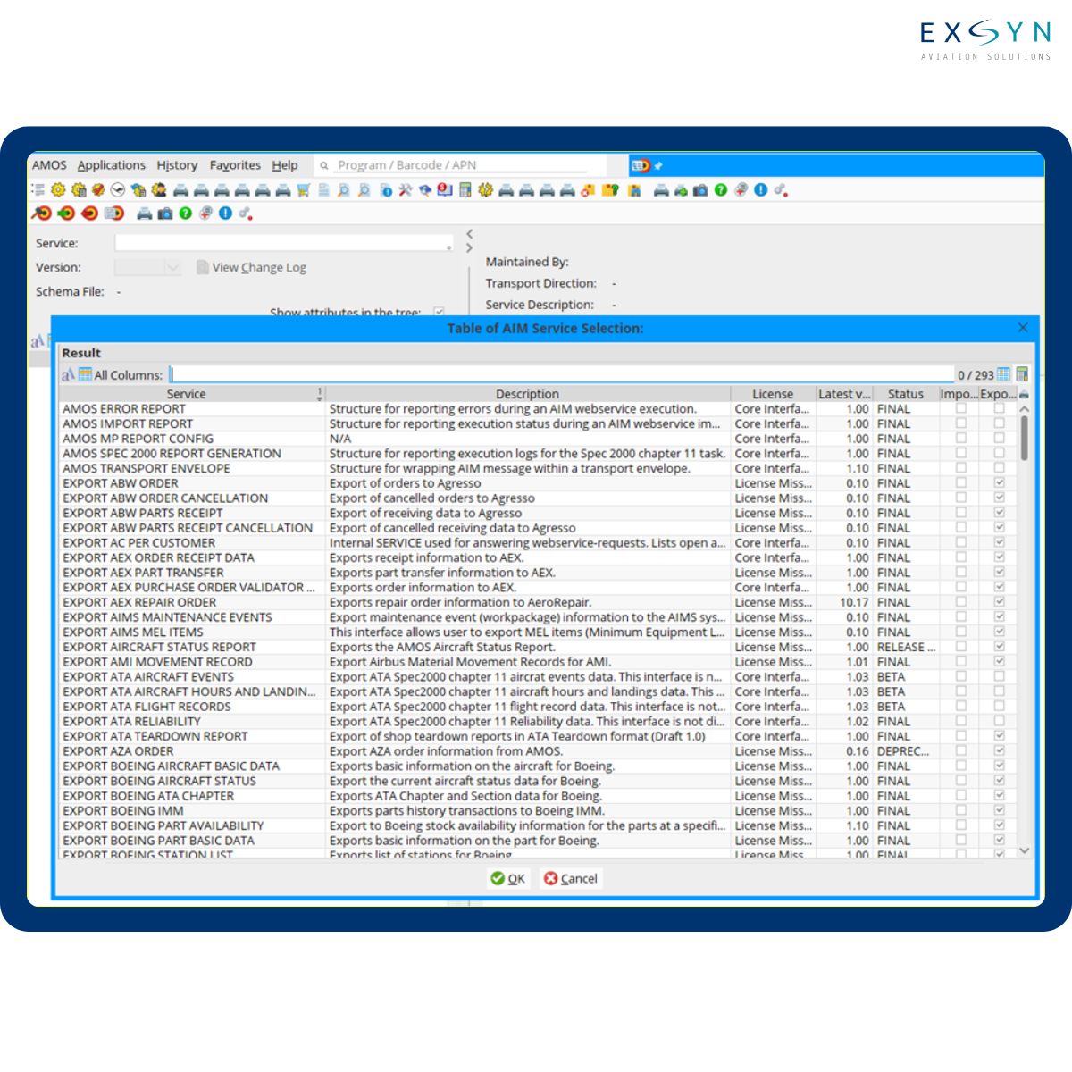 AMOS Interfacing: Adaptive Integration Manager (AIM) — EXSYN