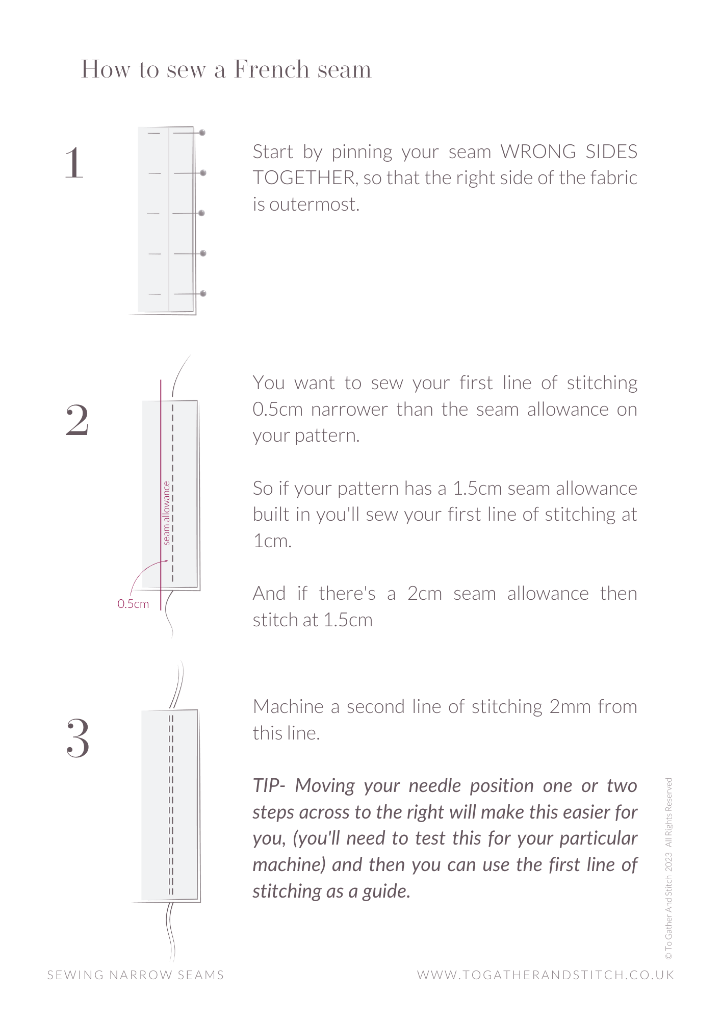 The inside secrets to create beautiful narrow seams — To Gather And ...