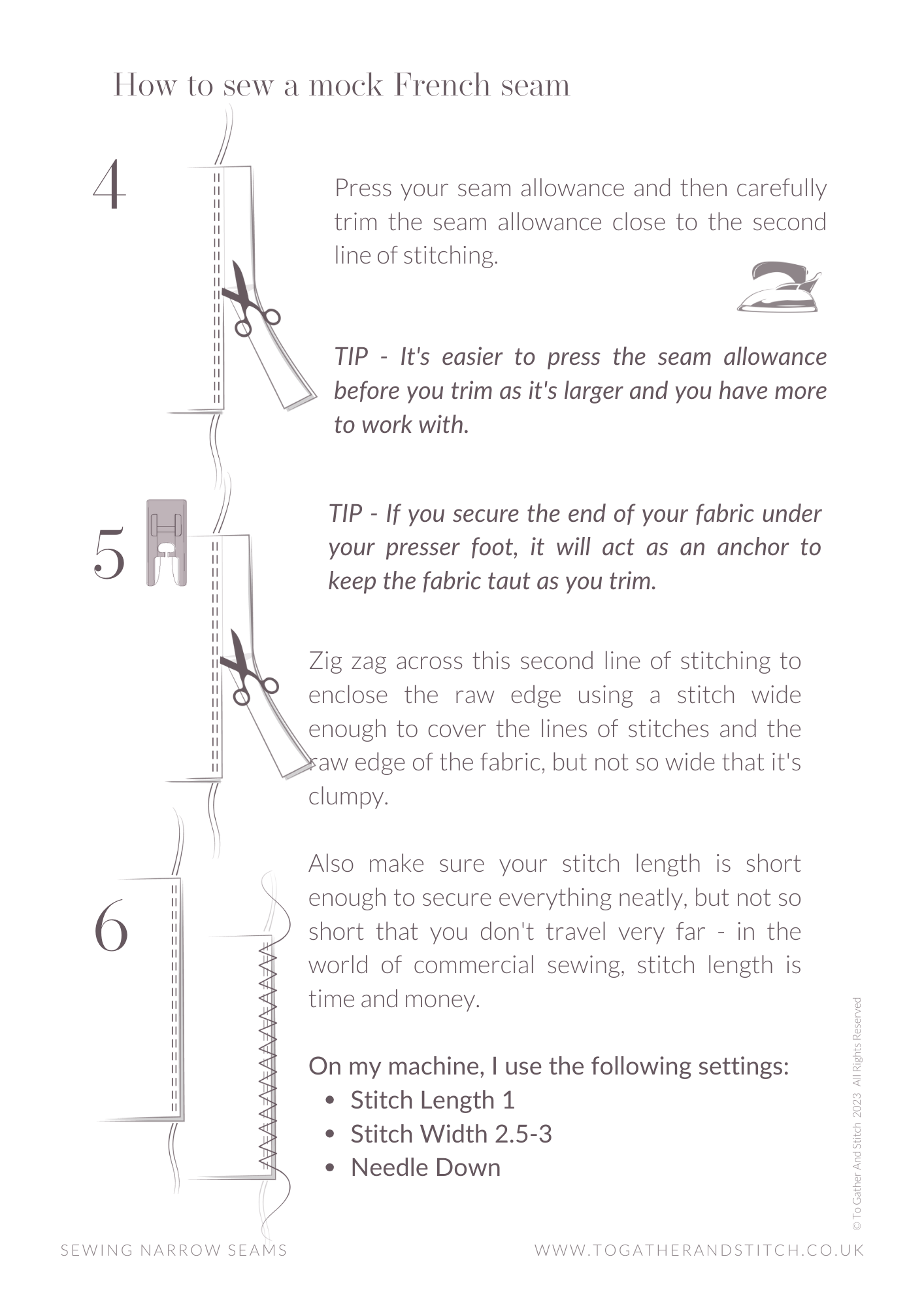 The inside secrets to create beautiful narrow seams — To Gather And ...