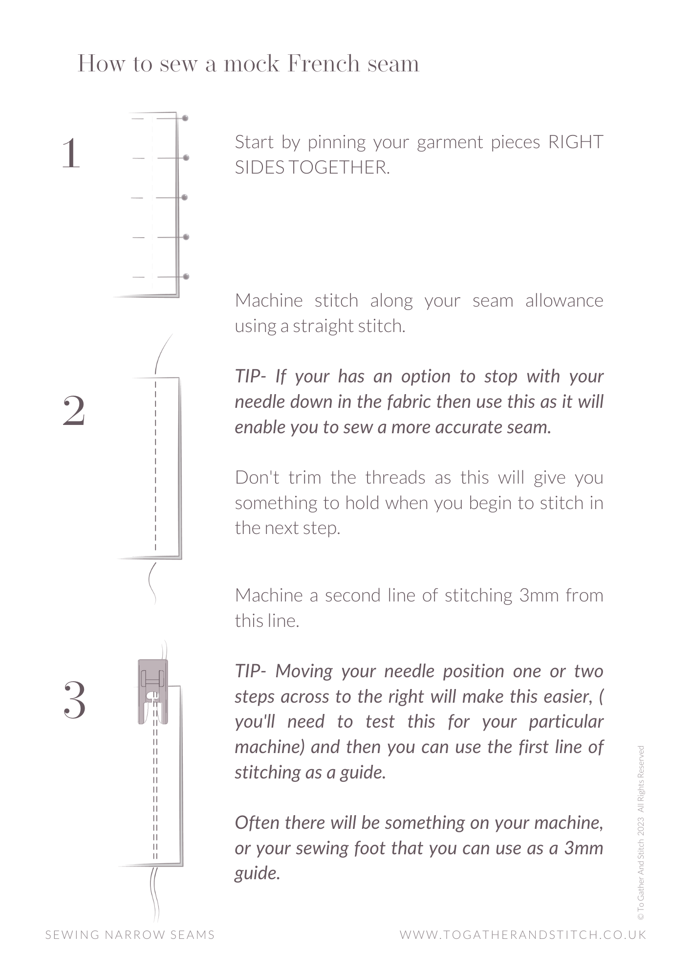 The inside secrets to create beautiful narrow seams — To Gather And ...