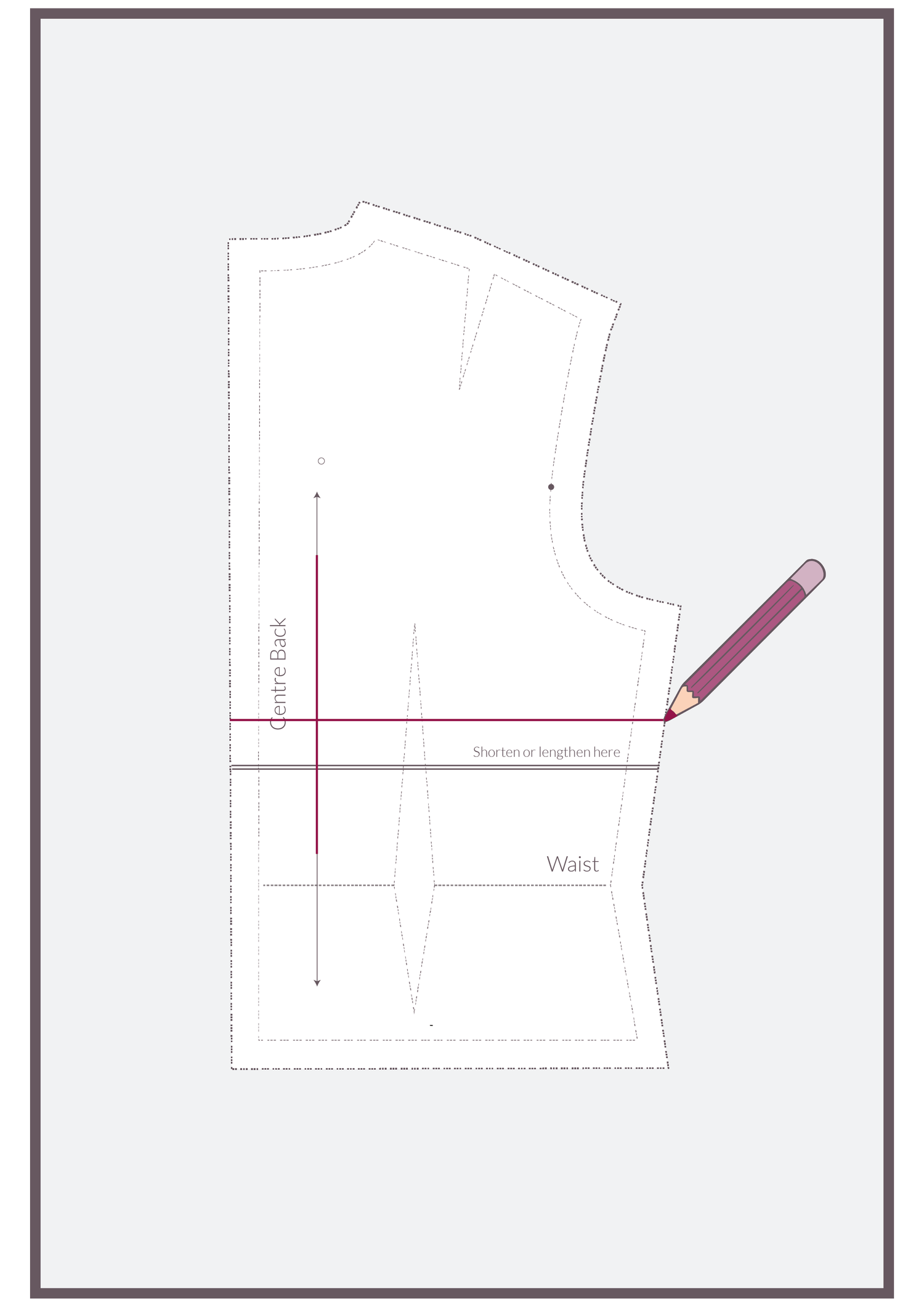 A step by step guide on how to shorten a sewing pattern — To Gather And Stitch