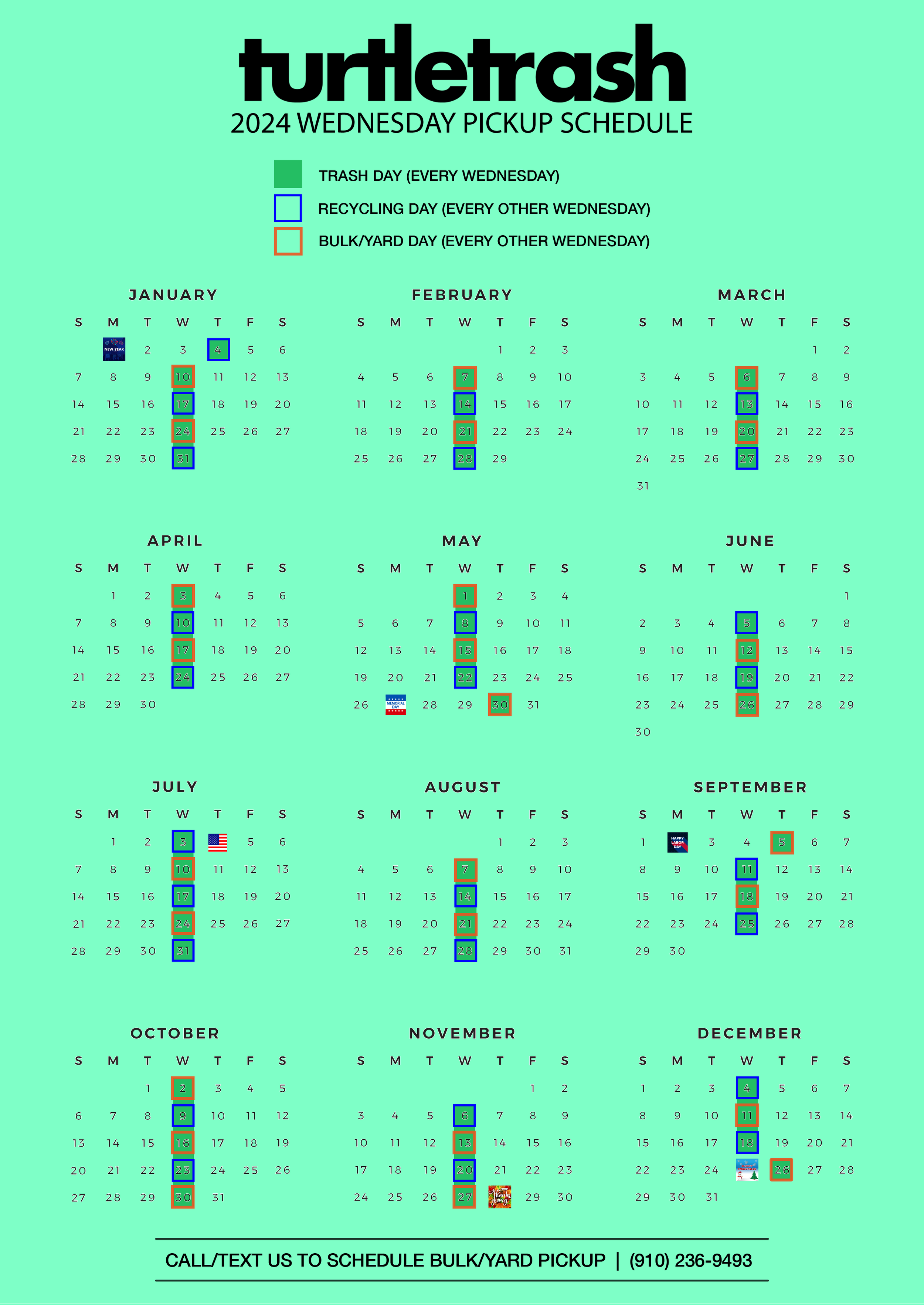 CALENDAR — SMART WASTE AND RECYCLING THAT HELPS SAVE SEA TURTLES ...