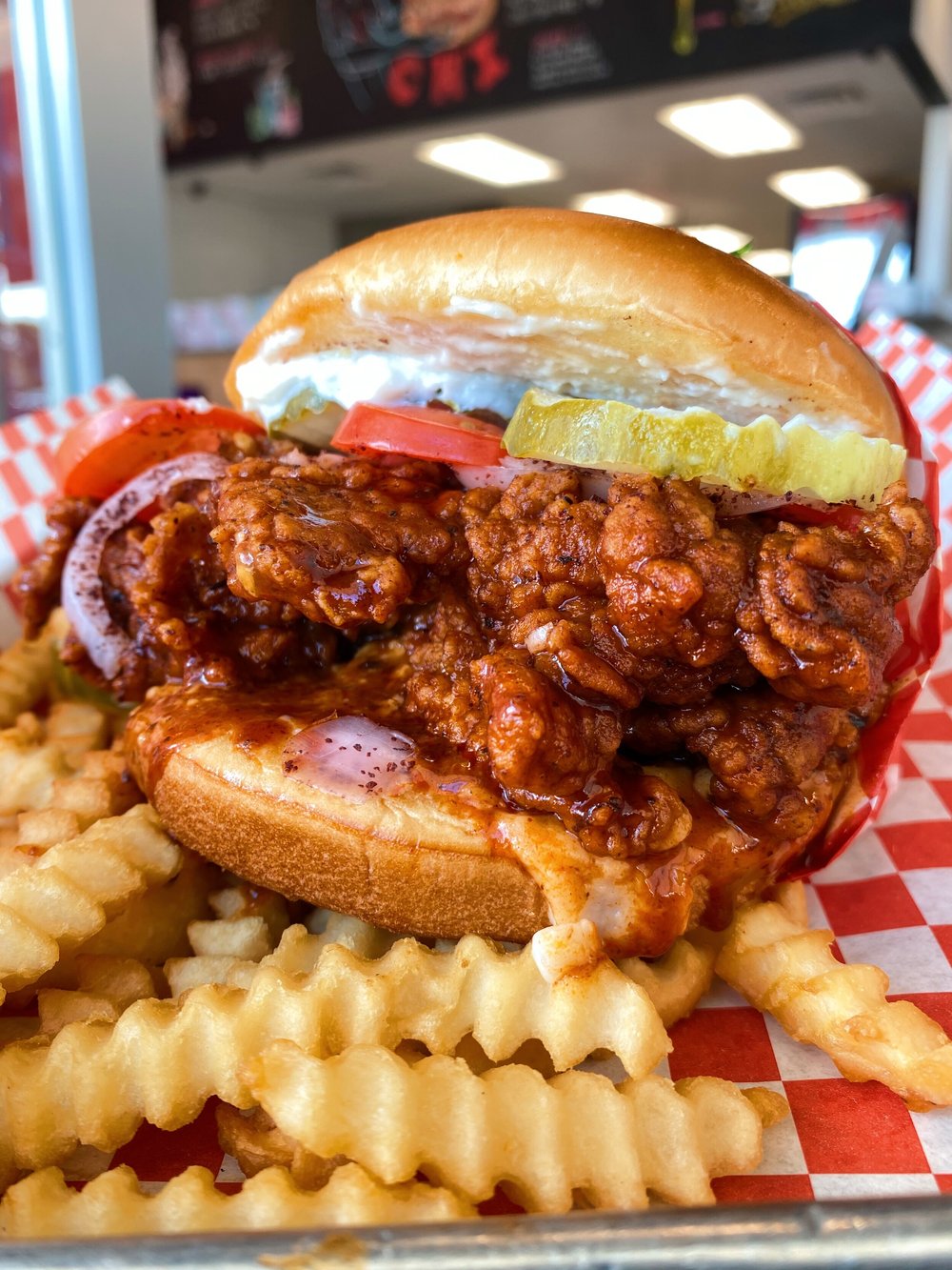 Menu 1 — hot chi chicken & cones