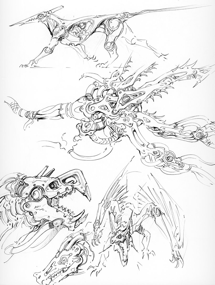 Traditional Inks — Mechanized Monsters