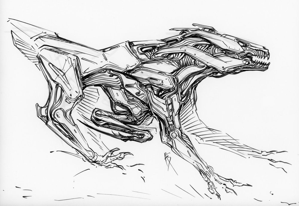 Traditional Inks — Mechanized Monsters