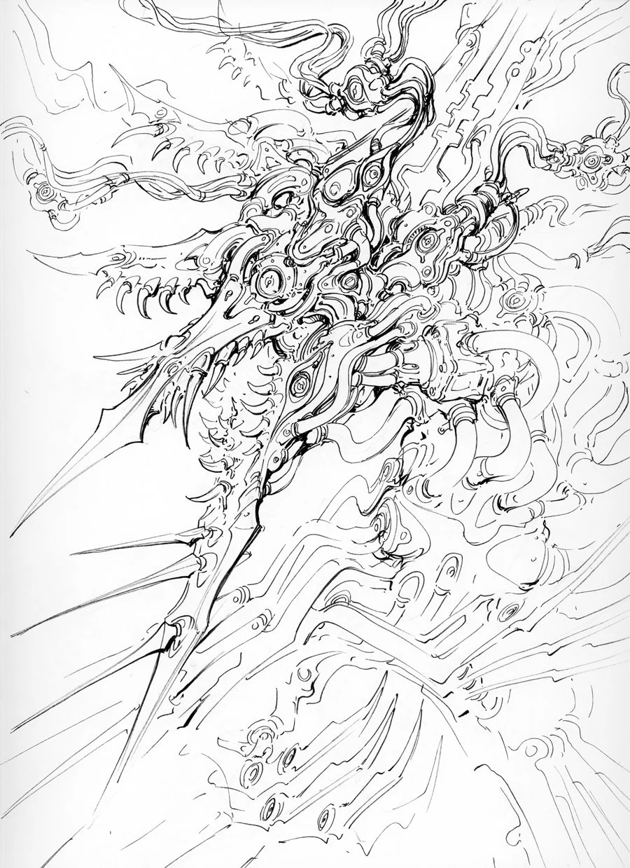 Traditional Inks — Mechanized Monsters