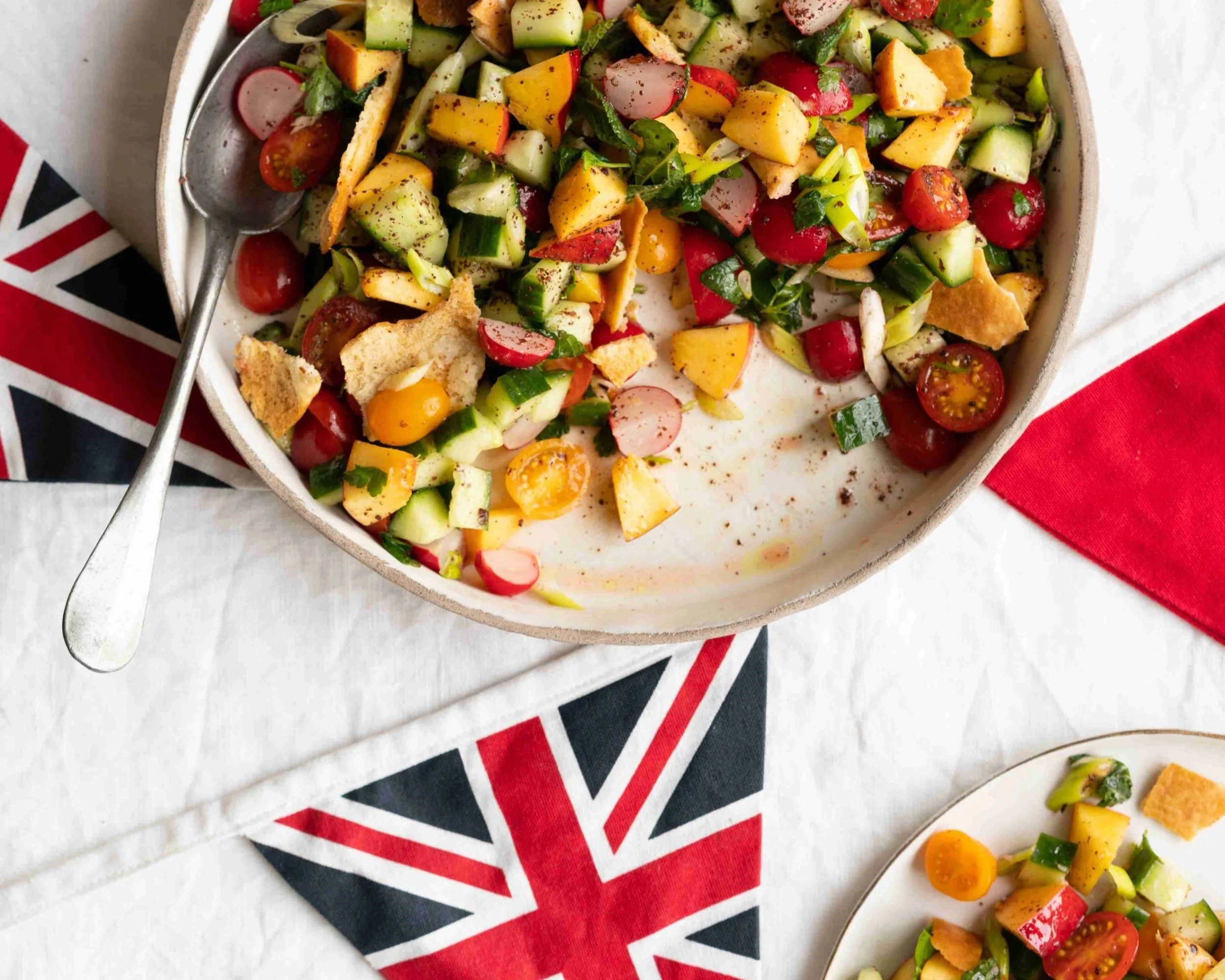 British tomato & nectarine fattoush — British Tomato Growers Association