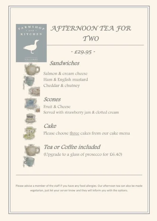 MENU — FARMSHOP & KITCHEN