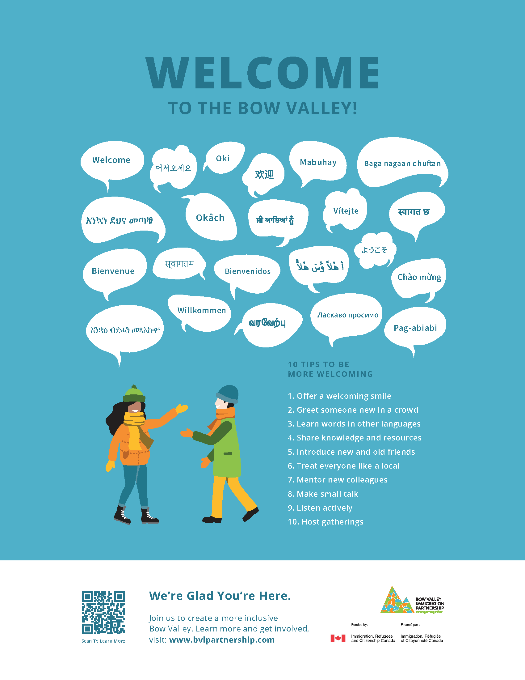 Free Resource - Multilingual Welcome Poster — Bow Valley Immigration ...