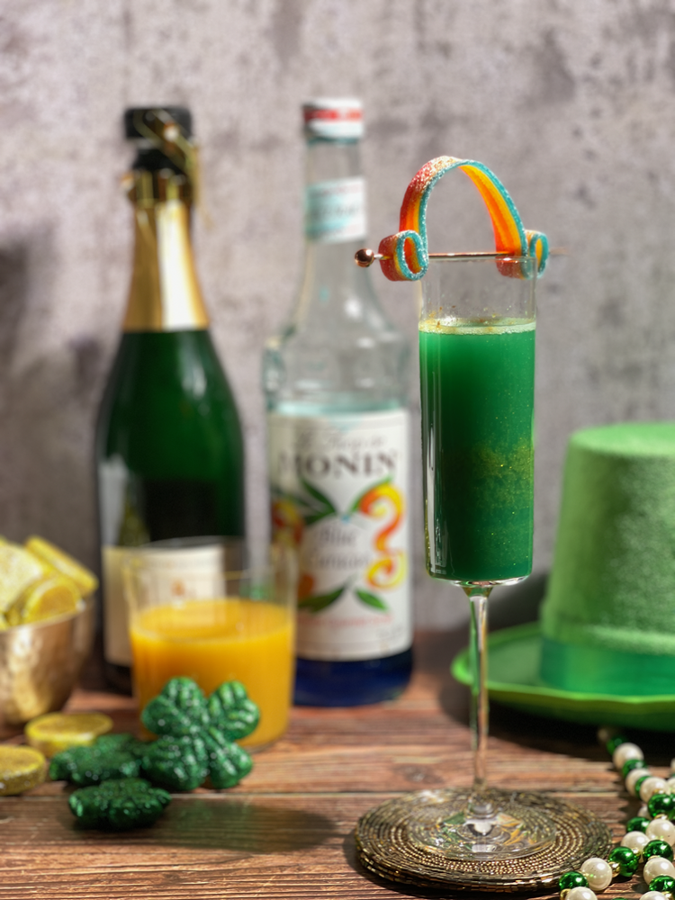 Sparkling Shamrock Mimosa Mocktail | Some Good Clean Fun by Sarah Kate