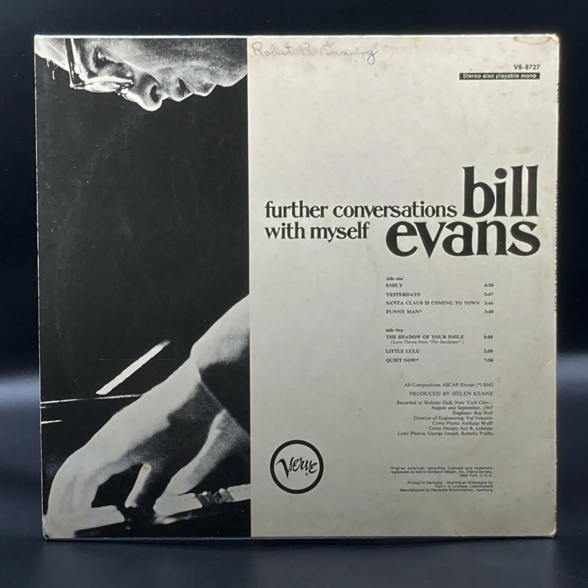 Bill Evans - Further Conversations With Myself 12" Vinyl — Ominous Synths Records