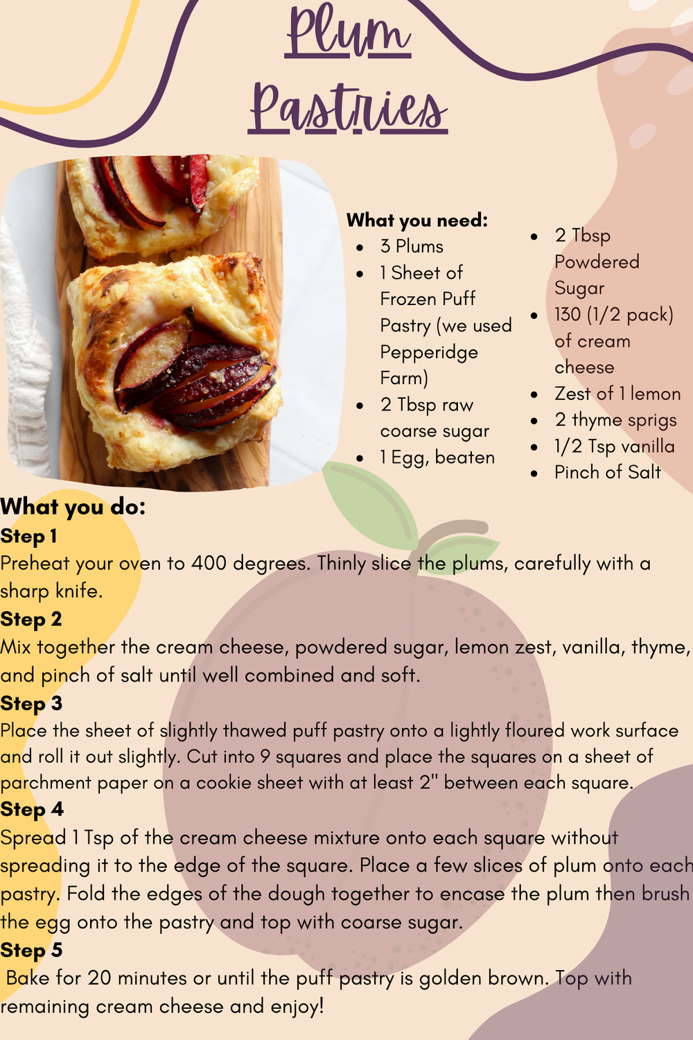 Plum Pastries — All the Good Stuff
