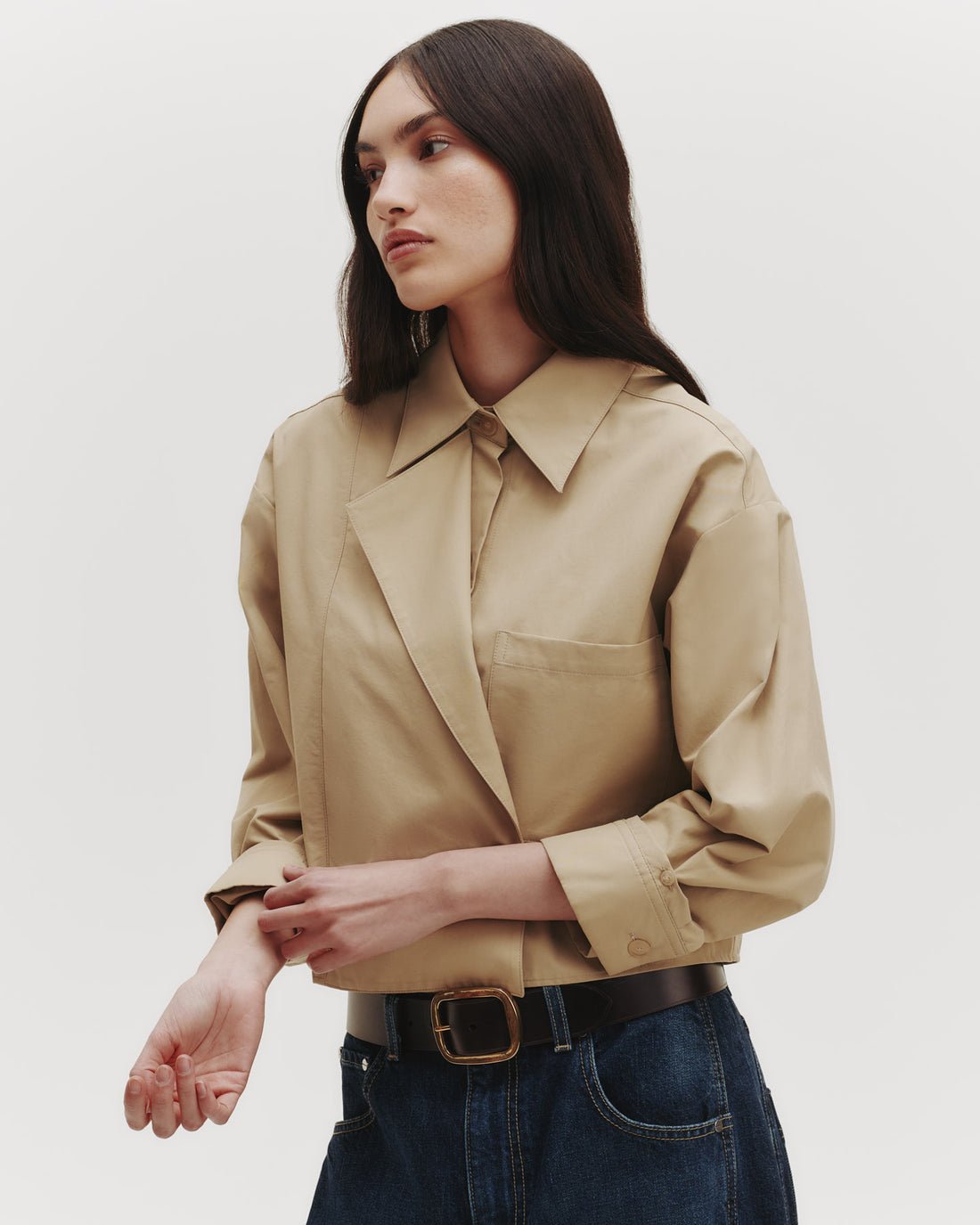 Deborah Kent's Boutique in South Tampa — Long Sleeve Tulle Top in Nude by Vannina Vesperini