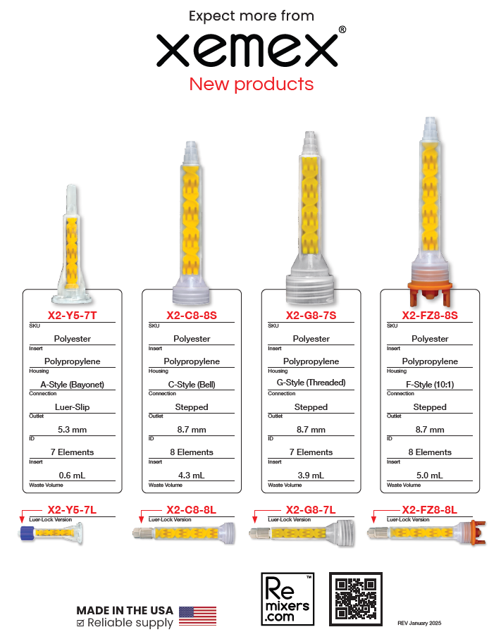 Xemex® Static Mixers — Dispense Pak