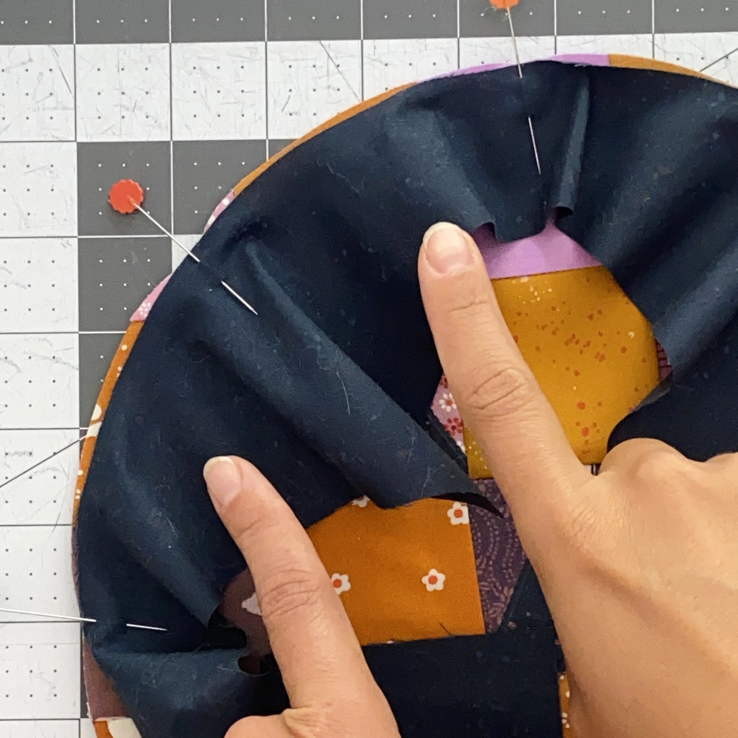 Sew a perfect inset circle — Mija Handmade
