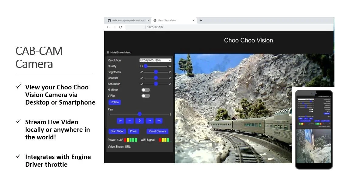 Model Train Video Camera — Choo Choo Vision