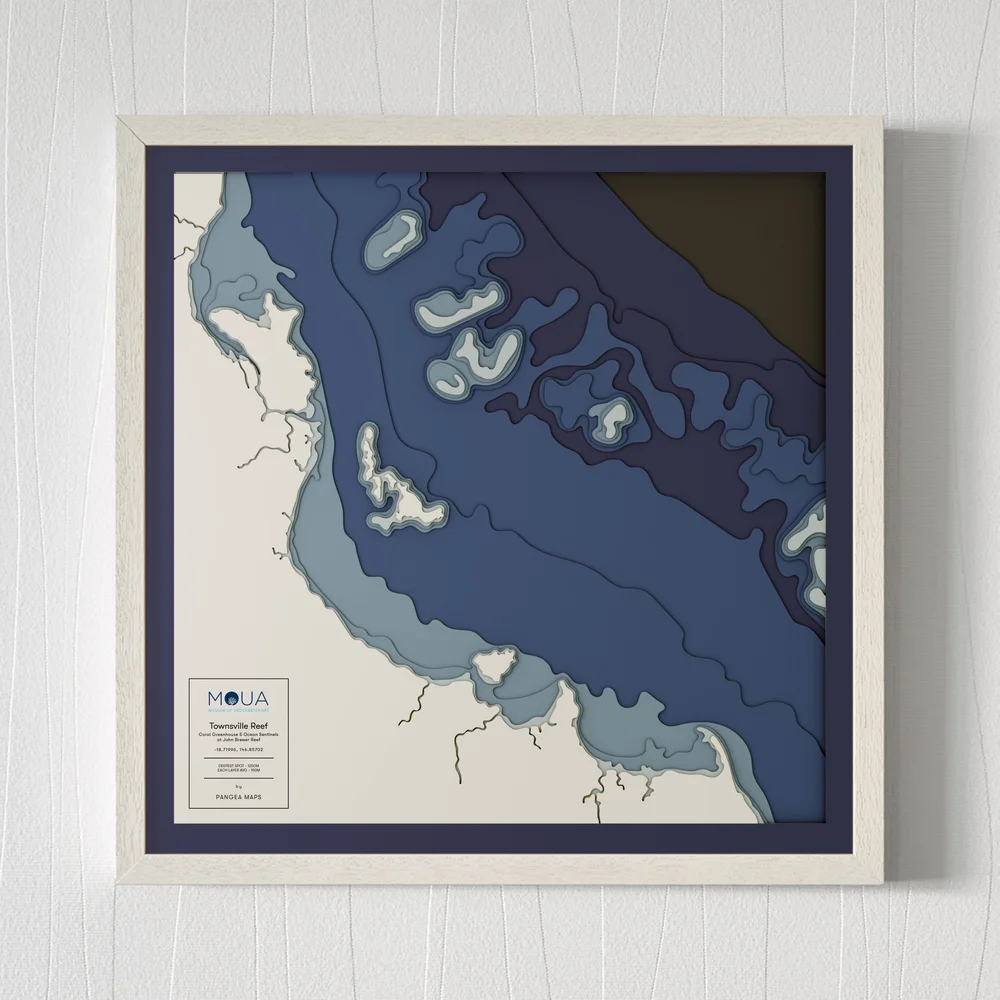 Great Barrier Reef 3D Relief Map / MOUA / Museum of Underwater Art