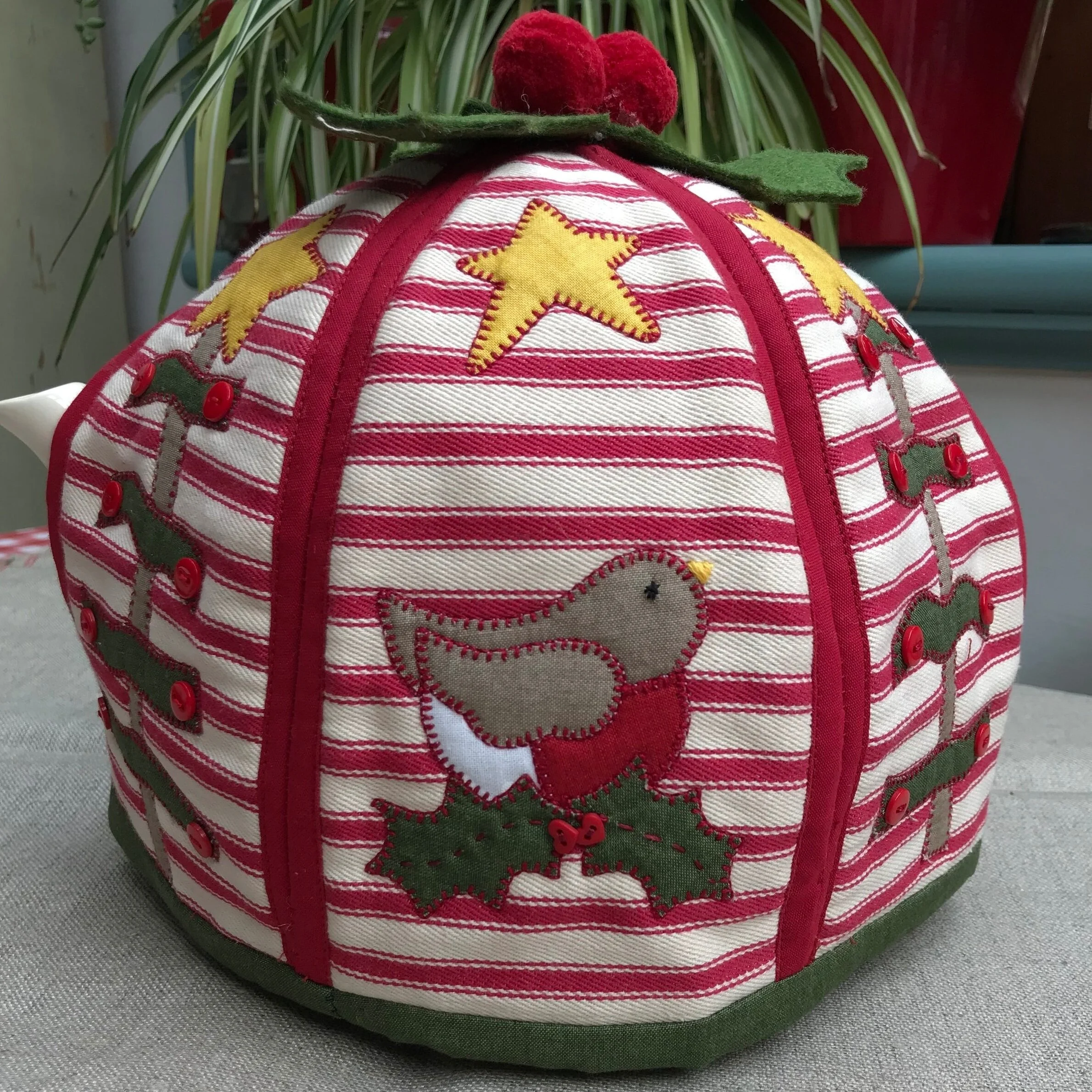Redwork Christmas Dome Decorations (Candy Cane) — Dandelion Designs by ...