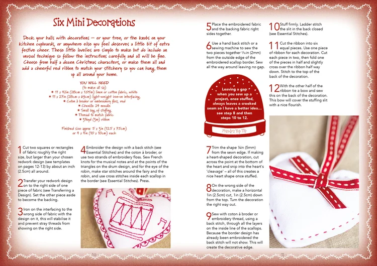 Mandy Shaw's Red and White Christmas Book — Dandelion Designs by Mandy Shaw