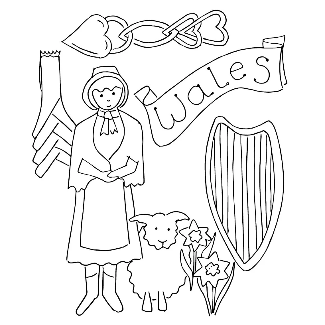 Summer Redwork Block Iron on Transfer — Dandelion Designs by Mandy Shaw