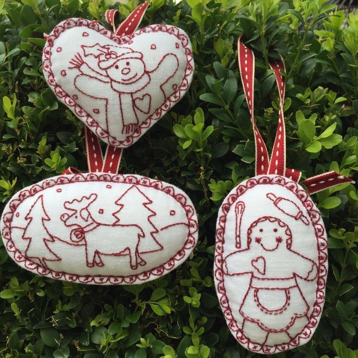 Robin Redwork Iron On Transfer — Dandelion Designs by Mandy Shaw
