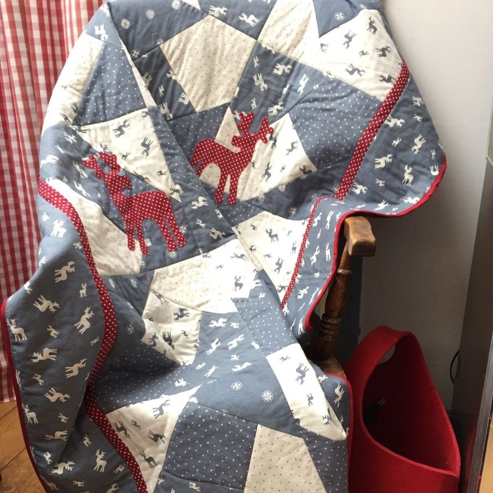 Mini Redwork Decorations Pattern - Gingerbread, Snowman & Reindeer ...